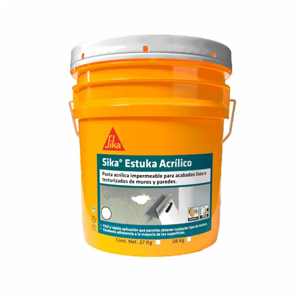SIKA ESTUKA ACRILICO M BLANCO CUBETA 28 KG - Artículos Innovadores Leo