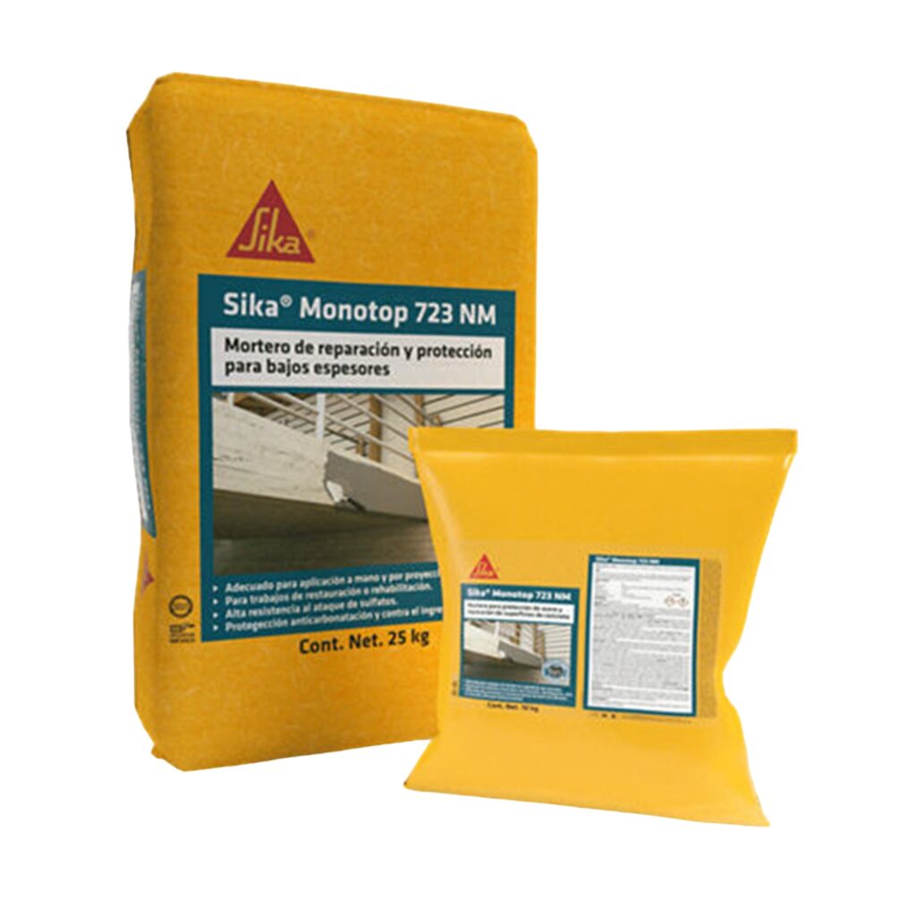 SIKA MONOTOP®-723 NM, MORTERO PARA PROTECCIÓN DE ACERO, NIVELACIÓN Y ...